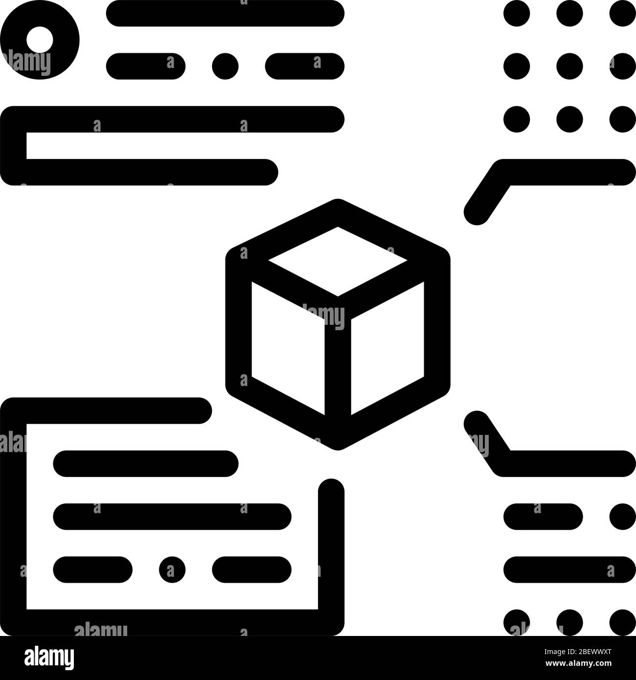 measurement of parameters of parcel icon vector outline illustration ...