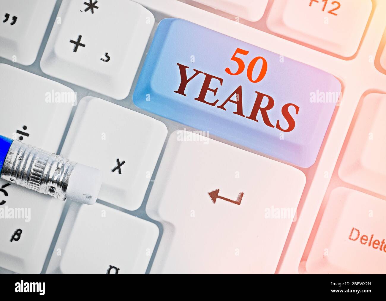 Conceptual hand writing showing 50 Years. Concept meaning Honoring Ruby ...