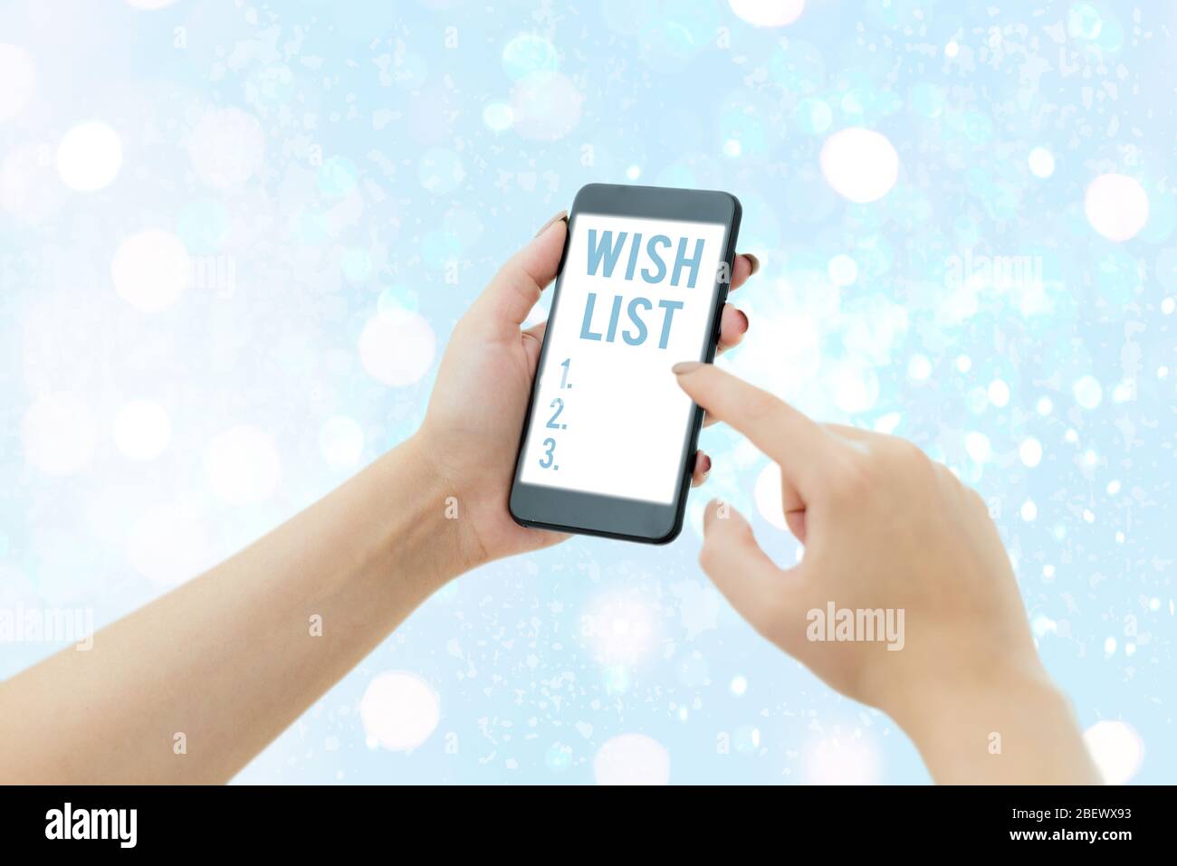 Writing note showing Wish List. Business concept for List of desired ...