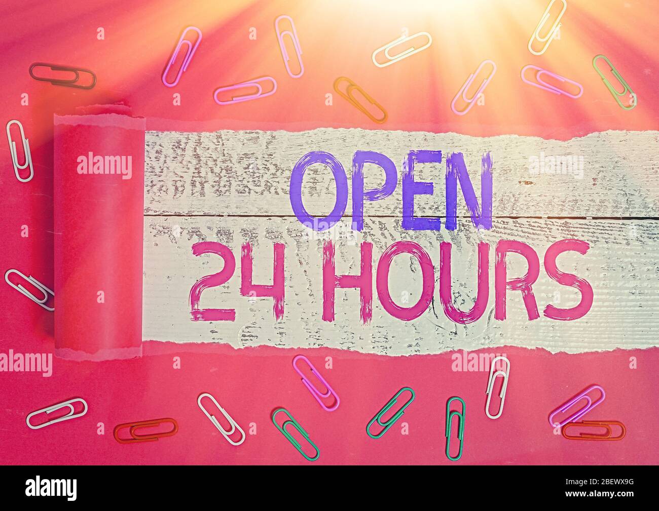 Conceptual hand writing showing Open 24 Hours. Concept meaning ...