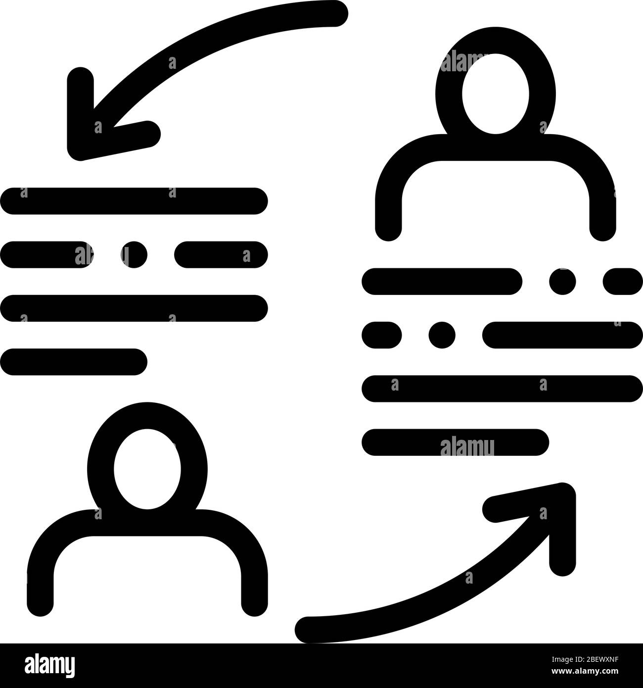 knowledge sharing icon vector outline illustration Stock Vector Image ...