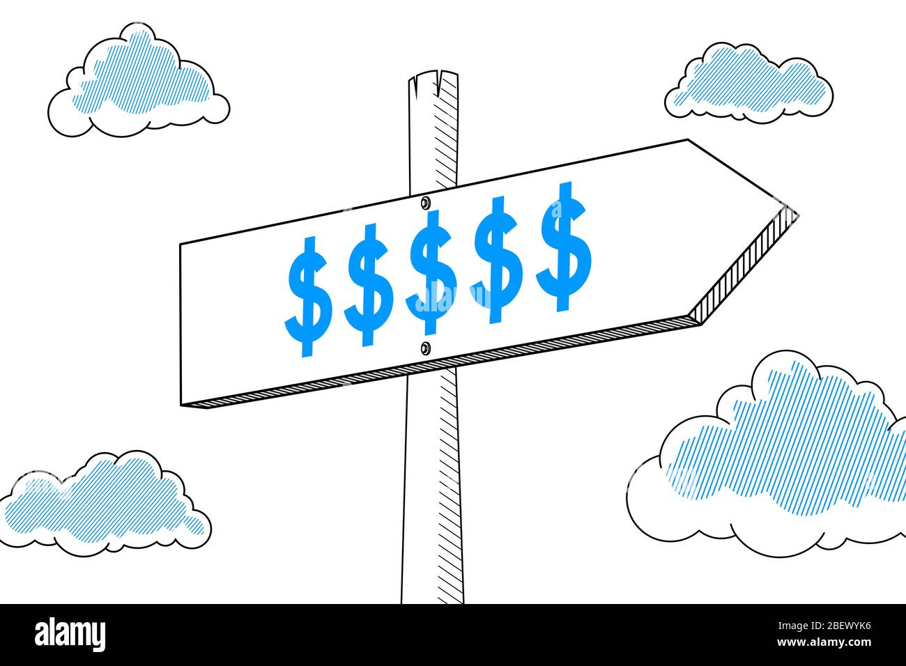 Dollar sign and road sign hi-res stock photography and images - Alamy