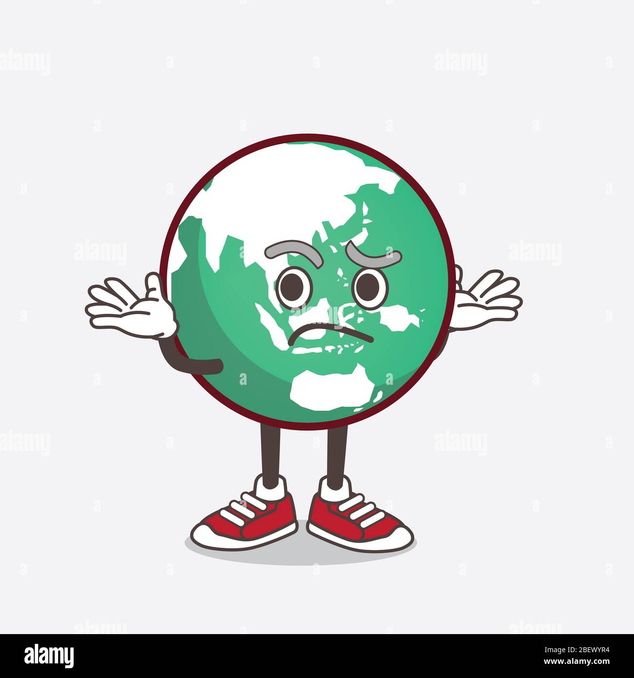 An illustration of planet Earth cartoon mascot character in comical ...