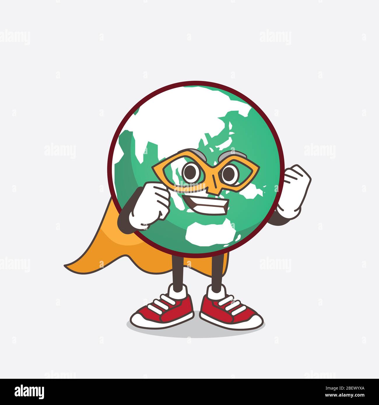 An illustration of planet Earth cartoon mascot character dressed as a ...