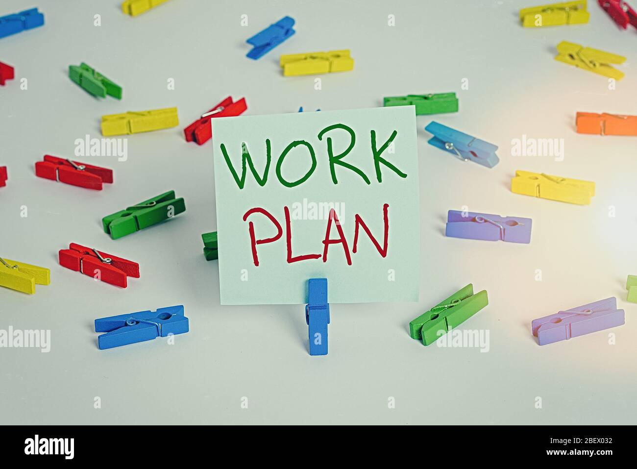 Text sign showing Work Plan. Business photo showcasing project to be ...