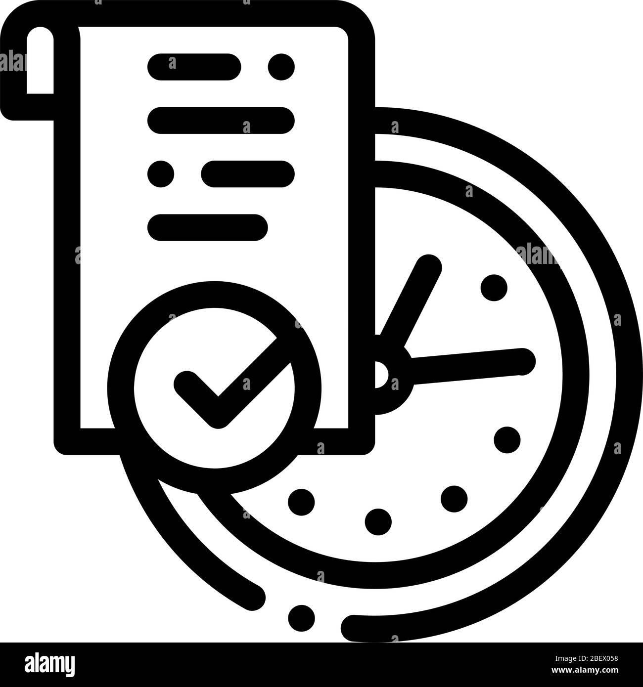 temporary document icon vector outline illustration Stock Vector Image ...