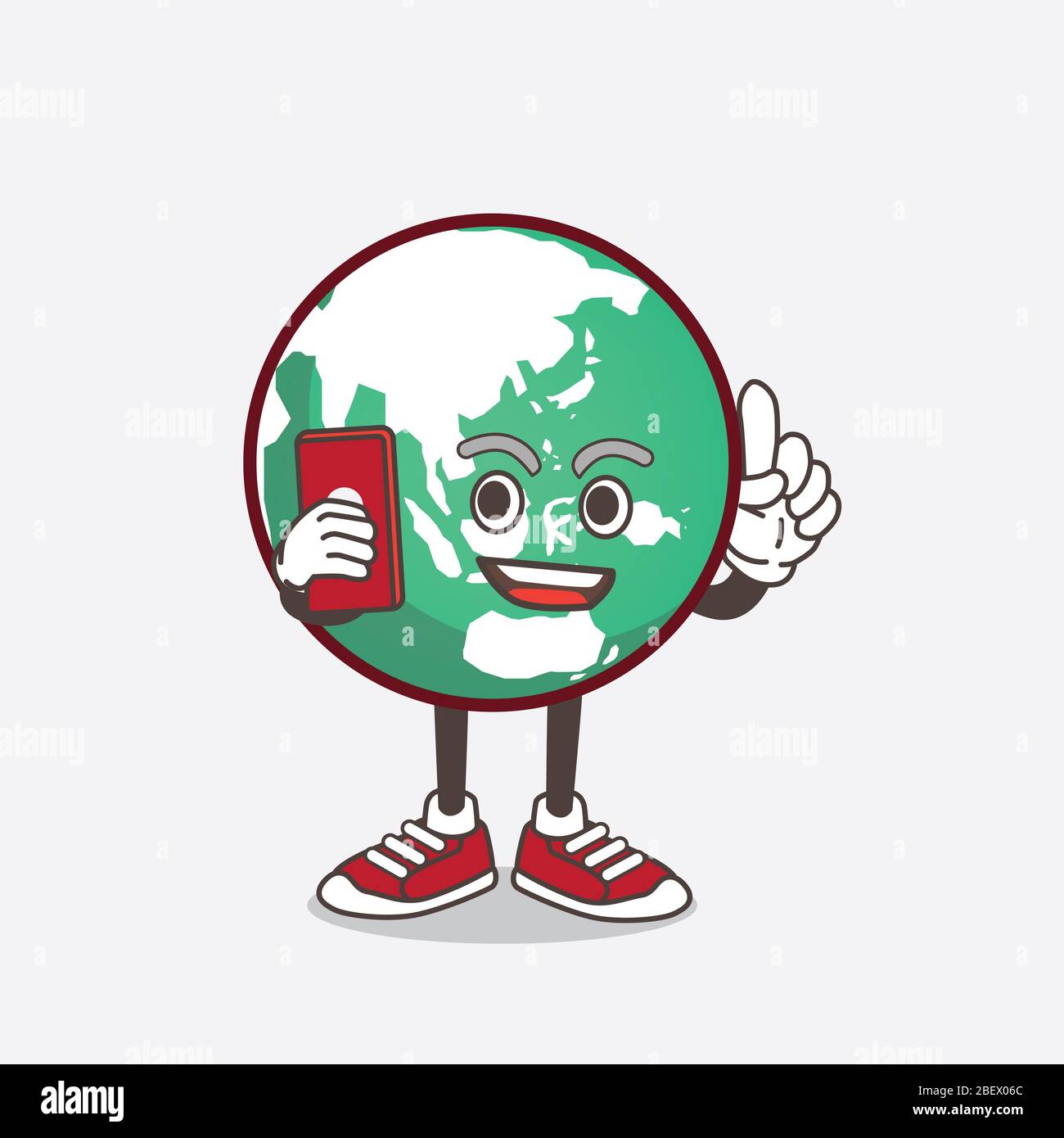 An illustration of planet Earth cartoon mascot character speaking on ...