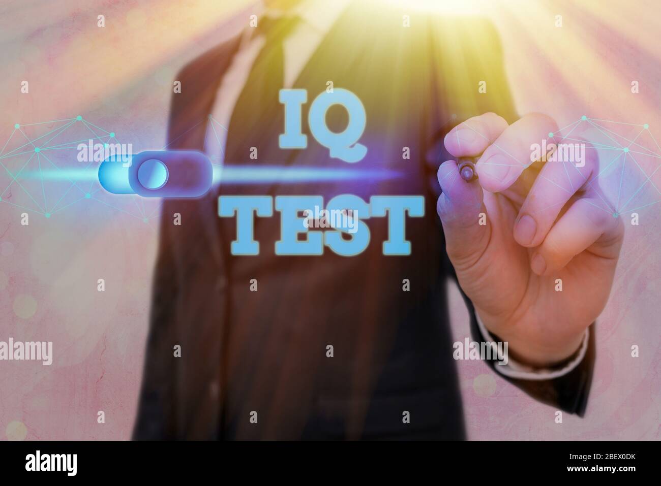 Writing note showing Iq Test. Business concept for attempt to measure ...