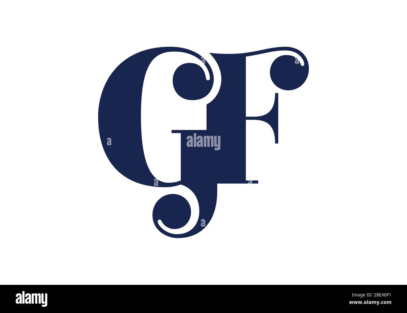 Initial Monogram Letter G F Logo Design Vector Template. GF Letter Logo ...