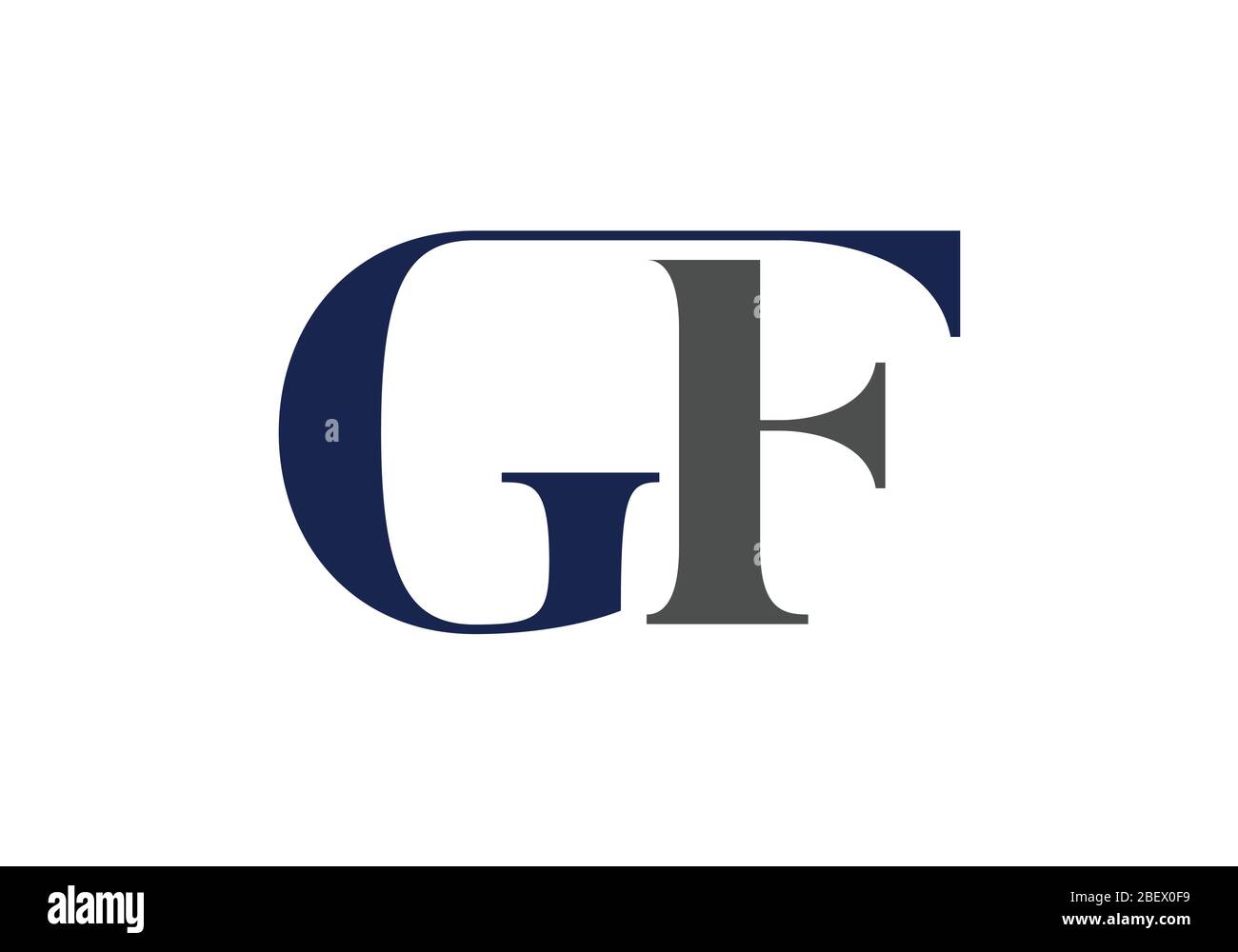 Initial Monogram Letter G F Logo Design Vector Template. GF Letter Logo ...