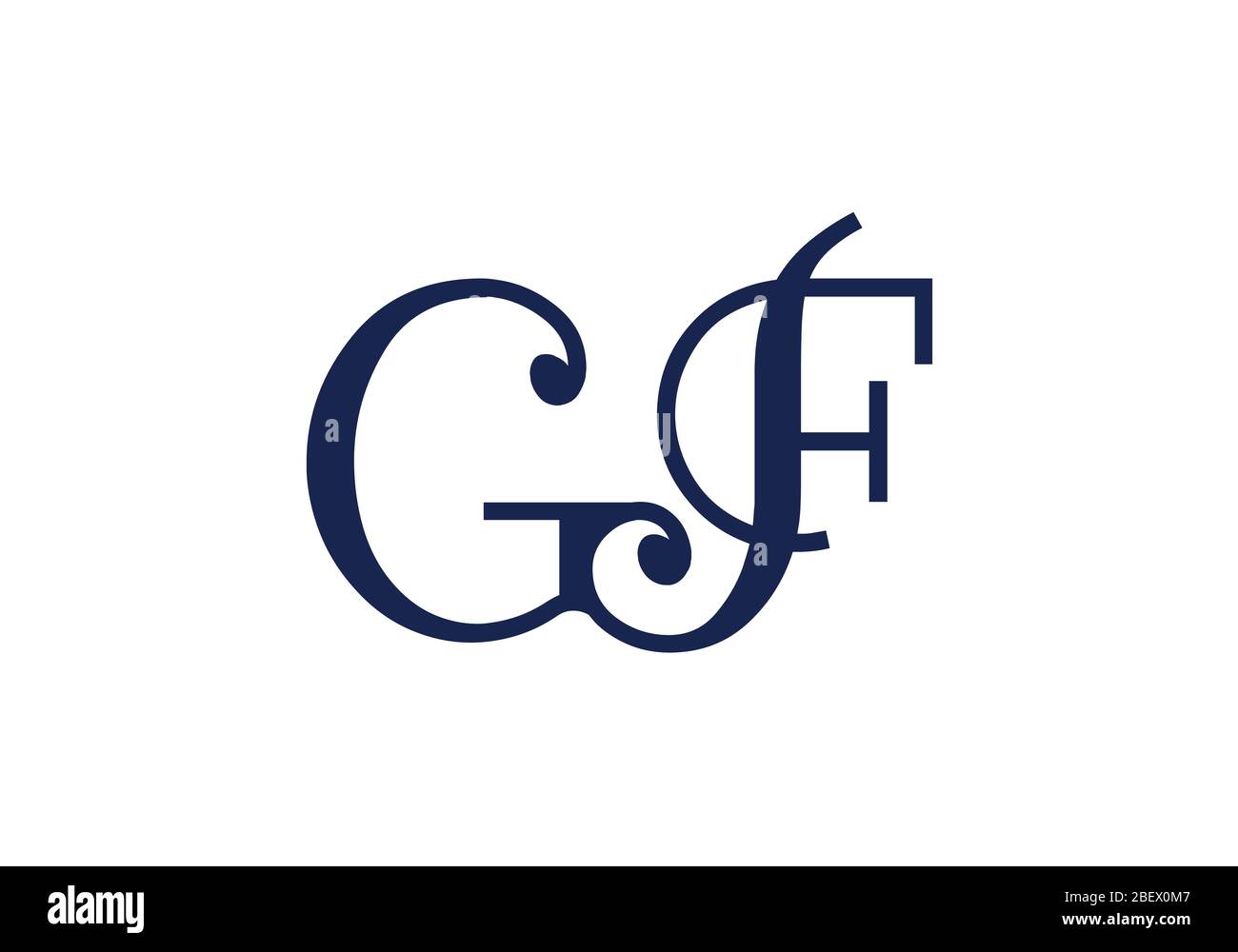 Initial Monogram Letter G F Logo Design Vector Template. GF Letter Logo ...