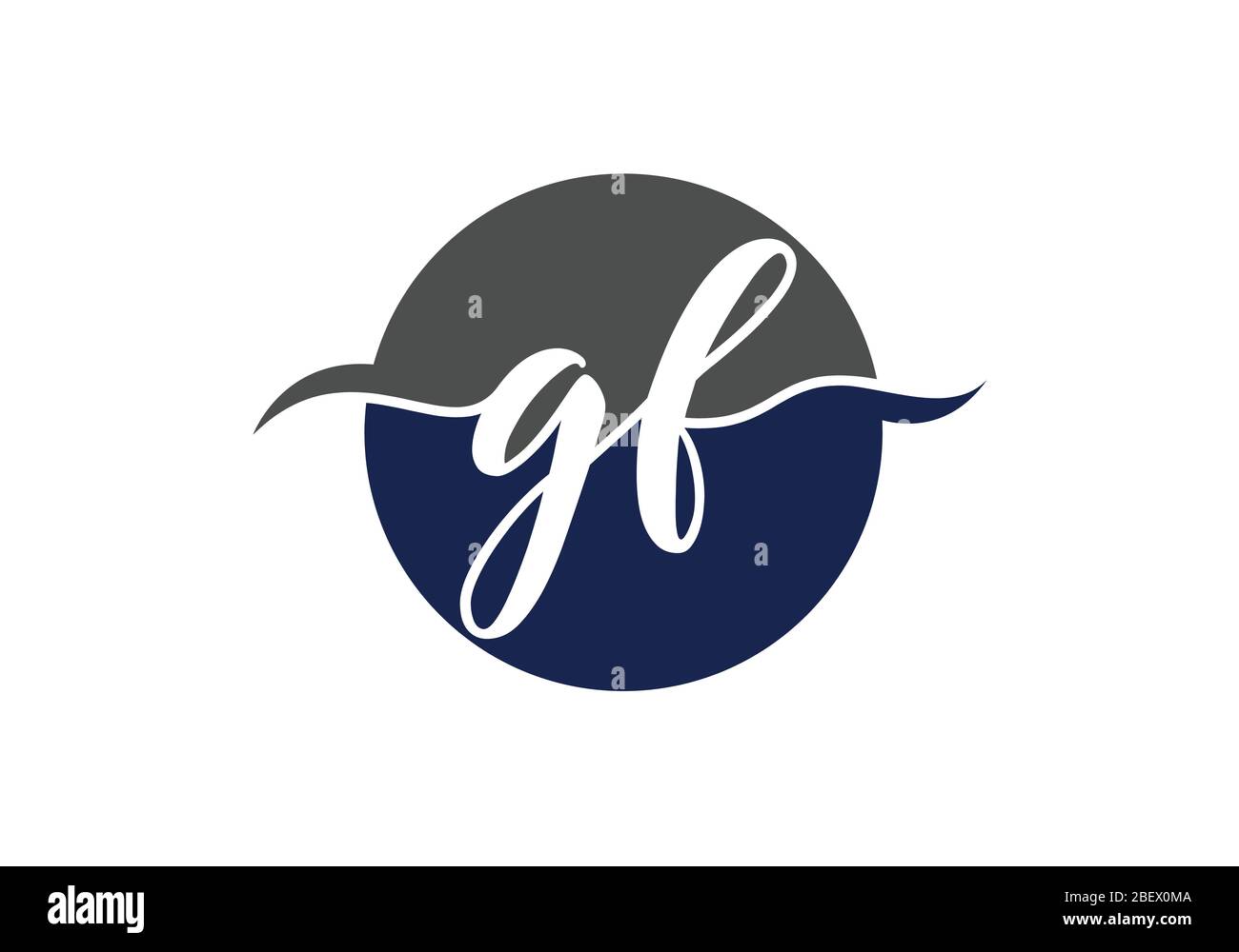 Initial Monogram Letter G F Logo Design Vector Template. GF Letter Logo ...