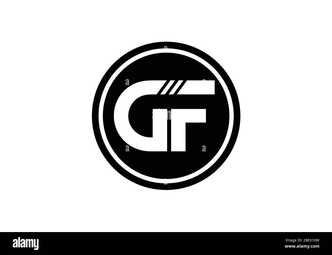 Initial Monogram Letter G F Logo Design Vector Template. GF Letter Logo ...