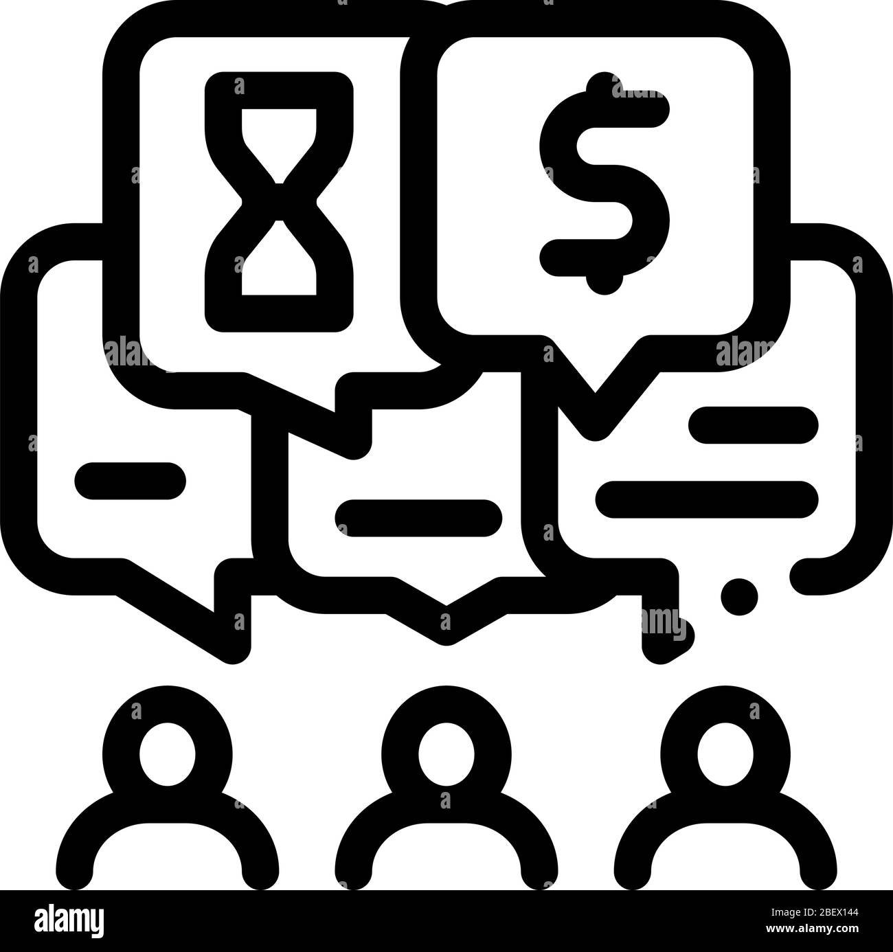 different values of people icon vector outline illustration Stock ...
