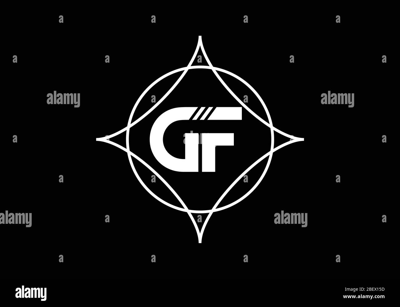 Initial Monogram Letter G F Logo Design Vector Template. GF Letter Logo ...