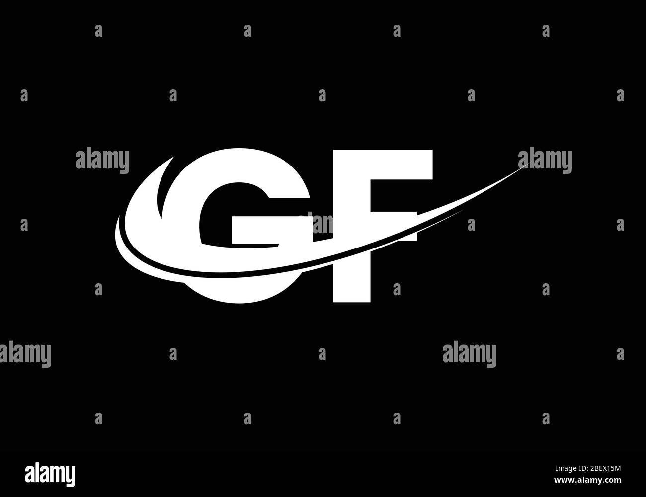 Initial Monogram Letter G F Logo Design Vector Template. GF Letter Logo ...
