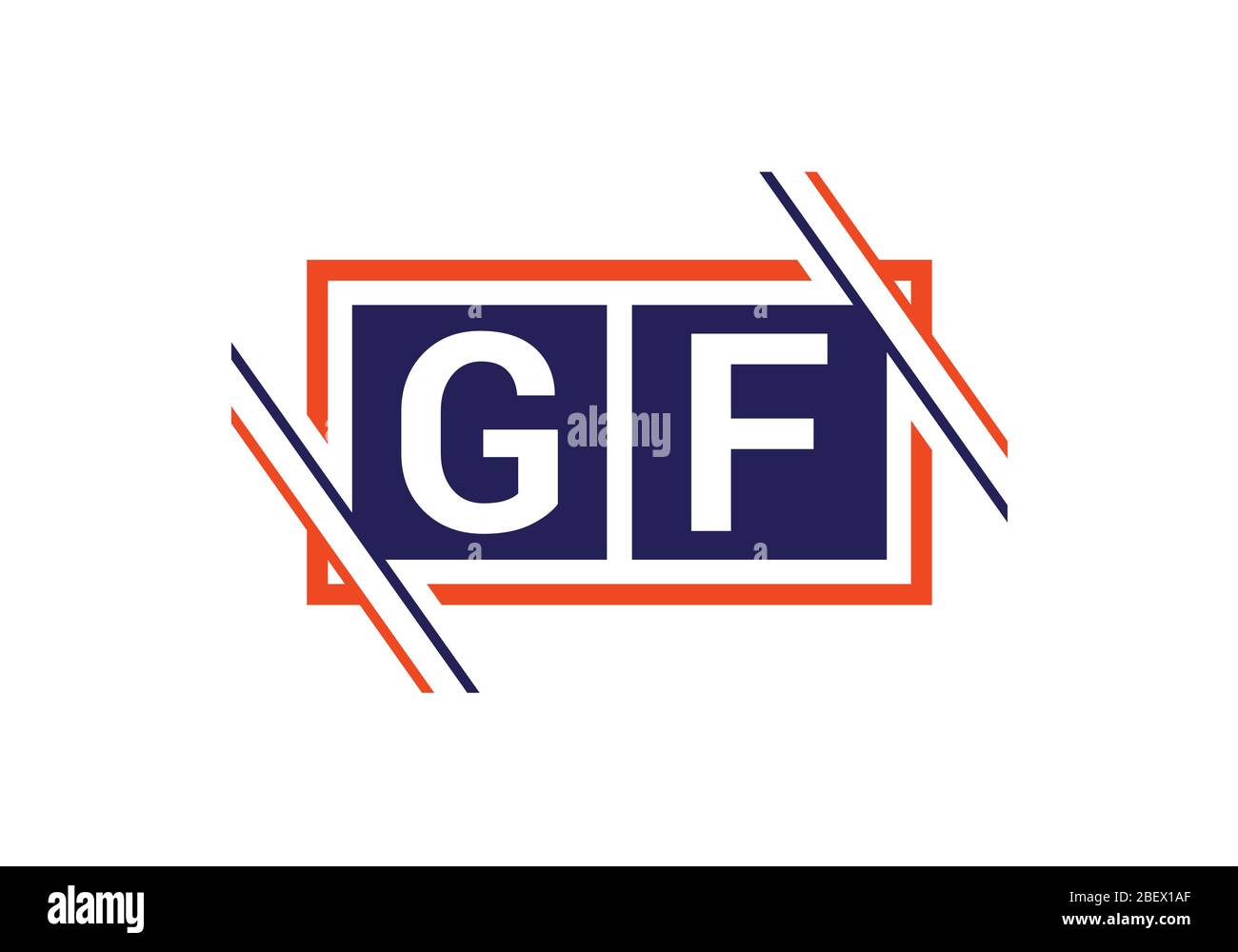 Initial Monogram Letter G F Logo Design Vector Template. GF Letter Logo ...