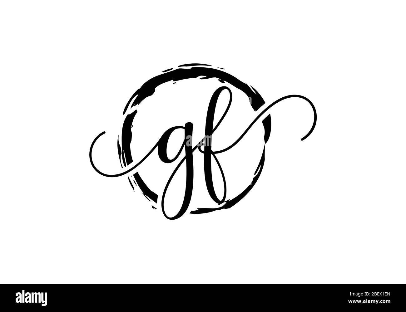Initial Monogram Letter G F Logo Design Vector Template. GF Letter Logo ...
