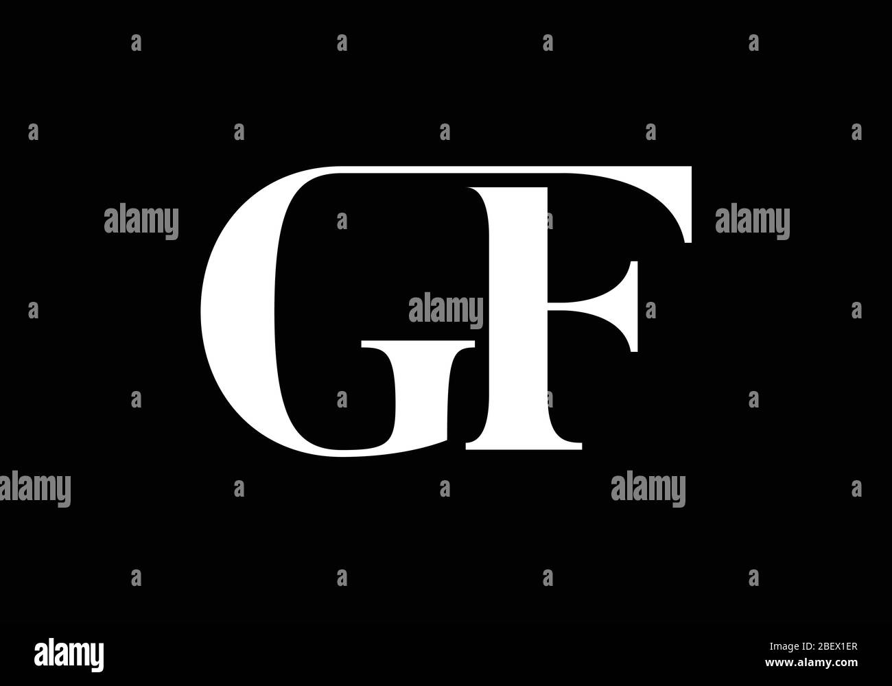 Initial Monogram Letter G F Logo Design Vector Template. GF Letter Logo ...