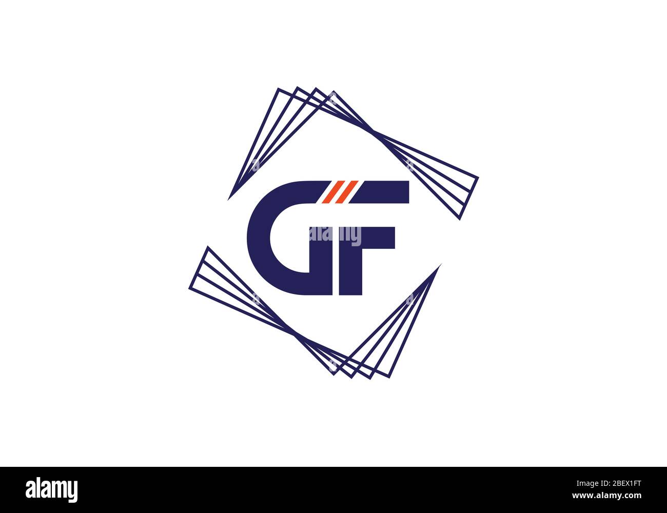 Initial Monogram Letter G F Logo Design Vector Template. GF Letter Logo ...