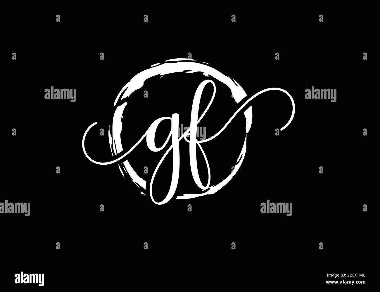 Initial Monogram Letter G F Logo Design Vector Template. GF Letter Logo ...