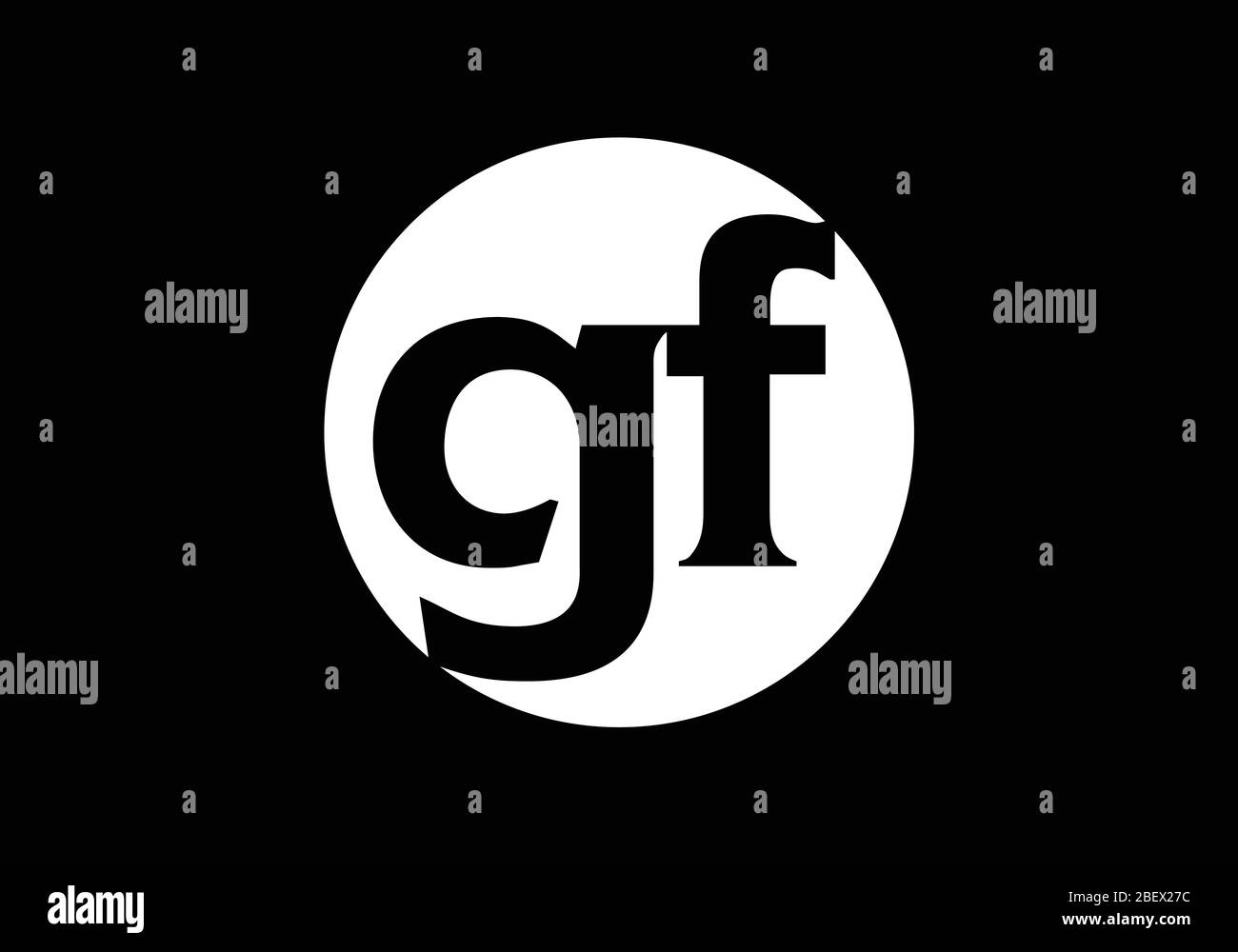 Initial Monogram Letter G F Logo Design Vector Template. GF Letter Logo ...