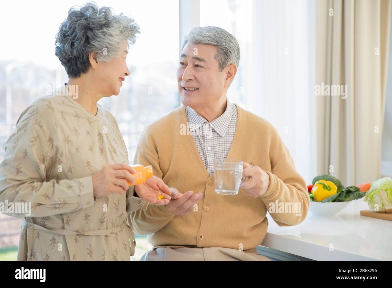 Happy senior life concept. Healthy activities in daily life of senior ...