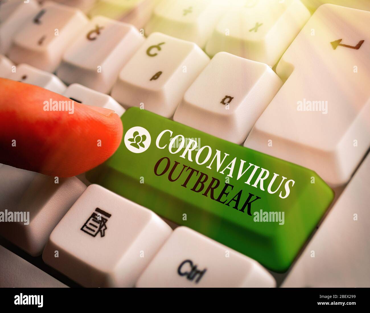 Handwriting text writing Coronavirus Outbreak. Conceptual photo ...