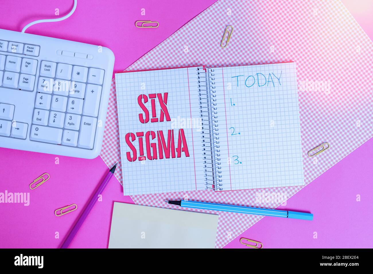 Conceptual hand writing showing Six Sigma. Concept meaning set of ...