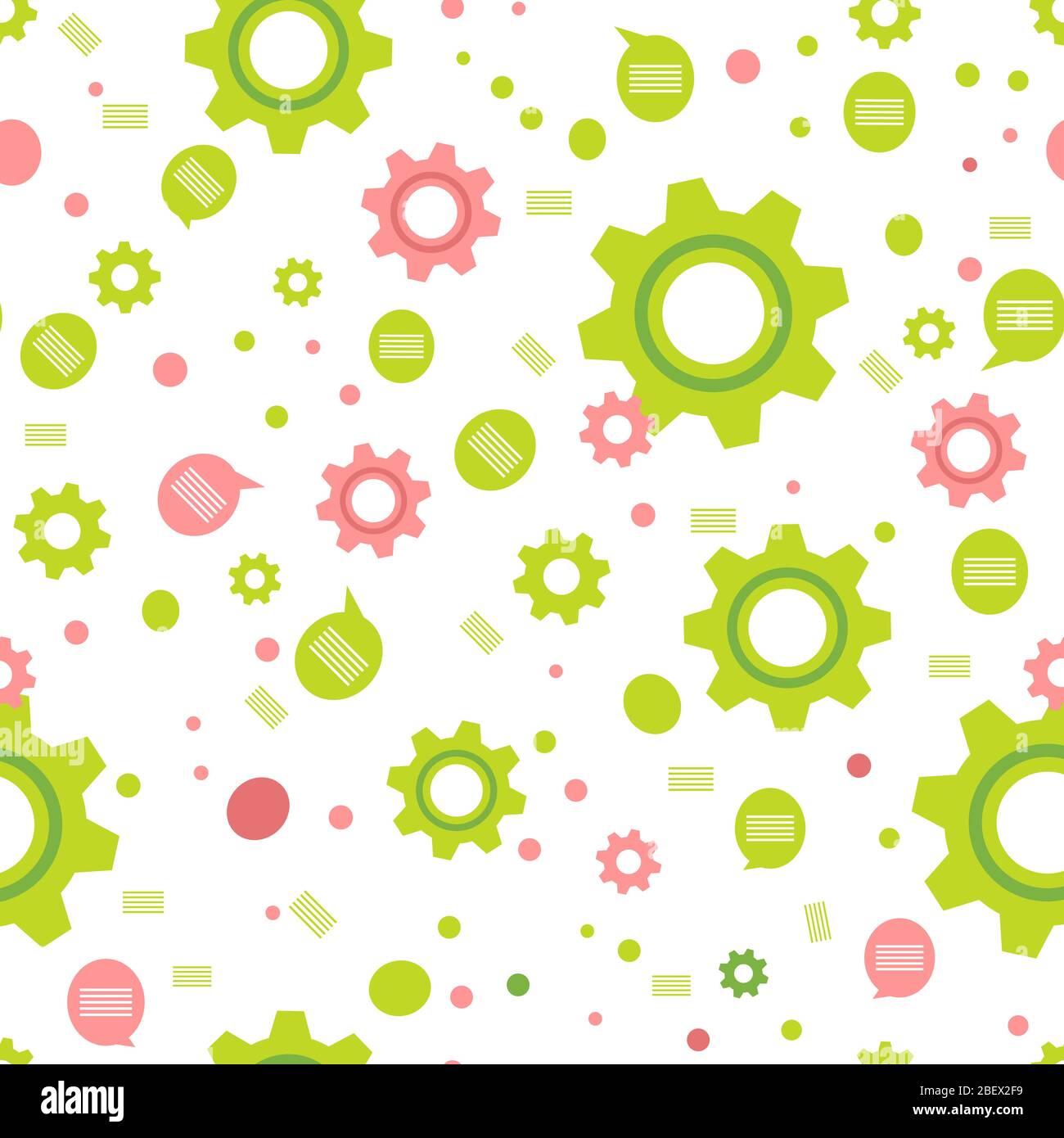 Vector industry seamless pattern Illustration with gear, cog wheel ...