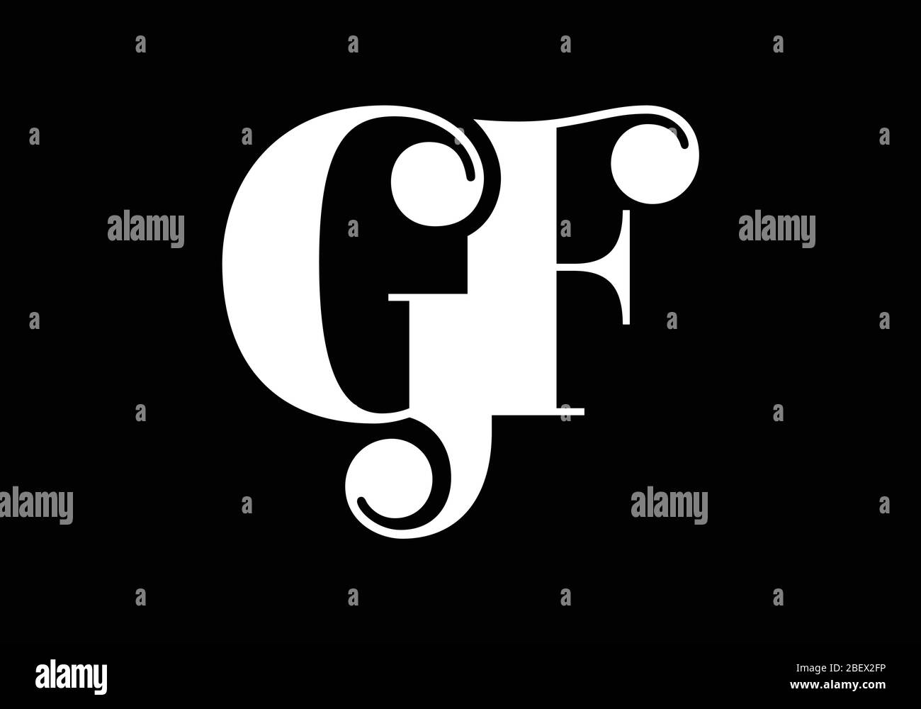 Initial Monogram Letter G F Logo Design Vector Template. GF Letter Logo ...