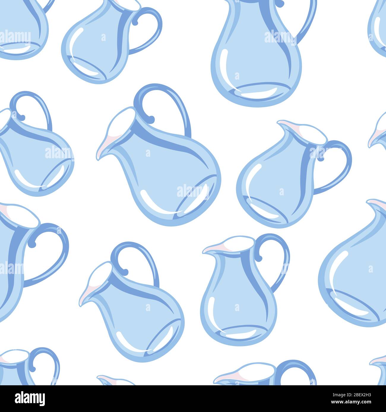 Glass pitcher with handle, tableware container for liquids Stock Vector ...