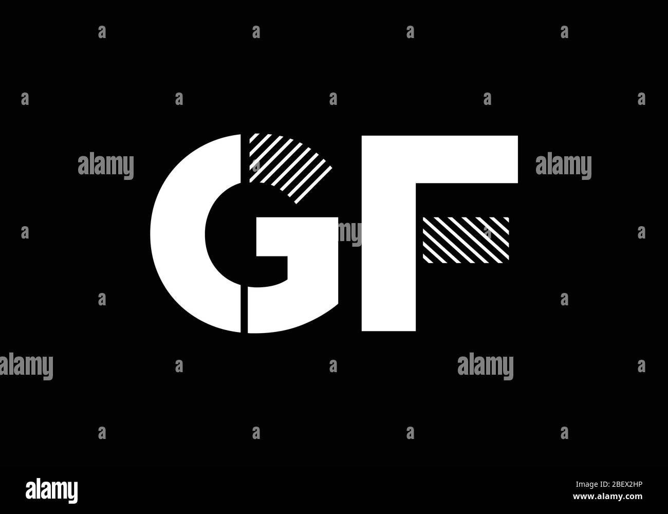 Initial Monogram Letter G F Logo Design Vector Template. GF Letter Logo ...