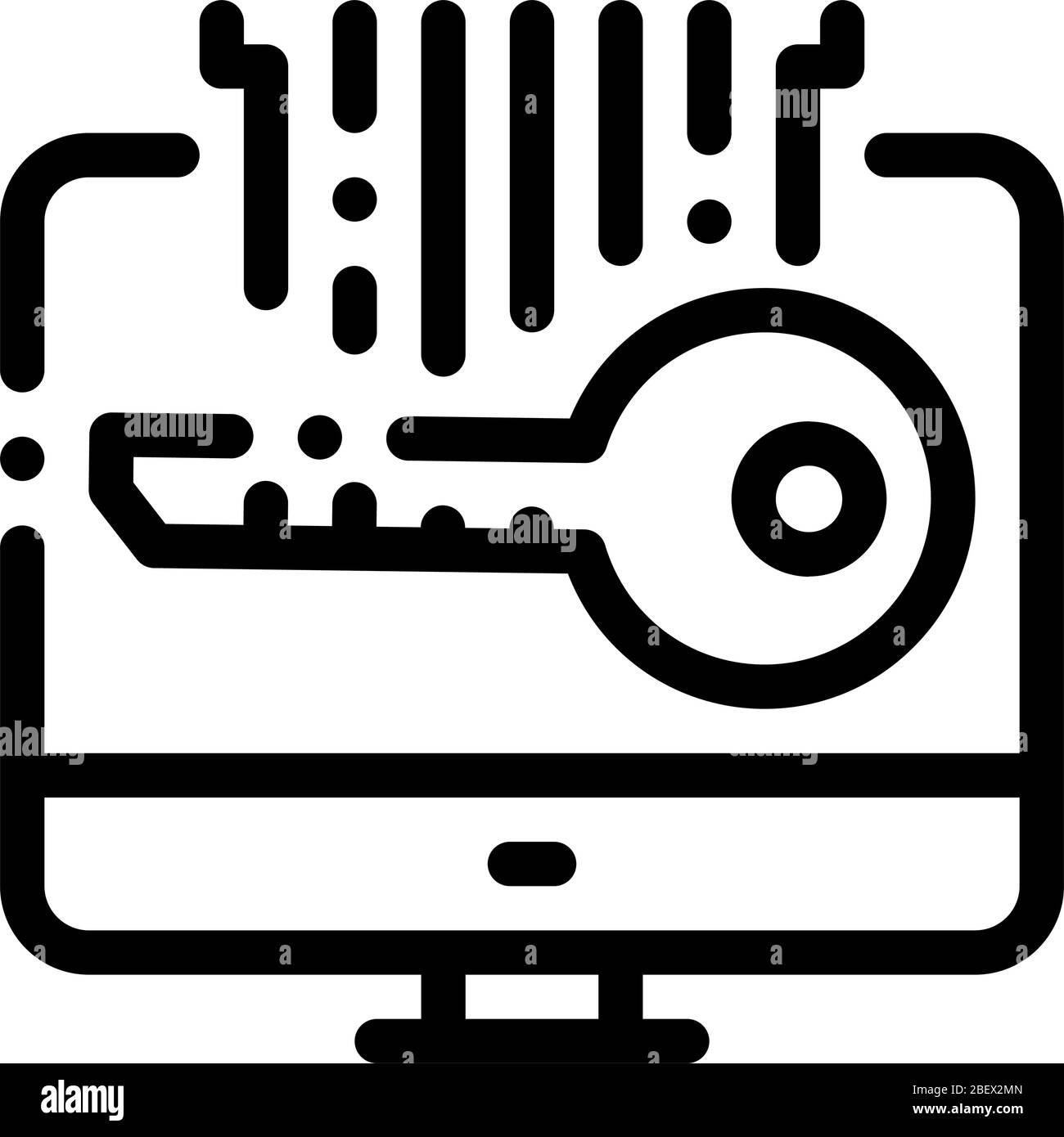 security key icon vector outline illustration Stock Vector Image & Art ...