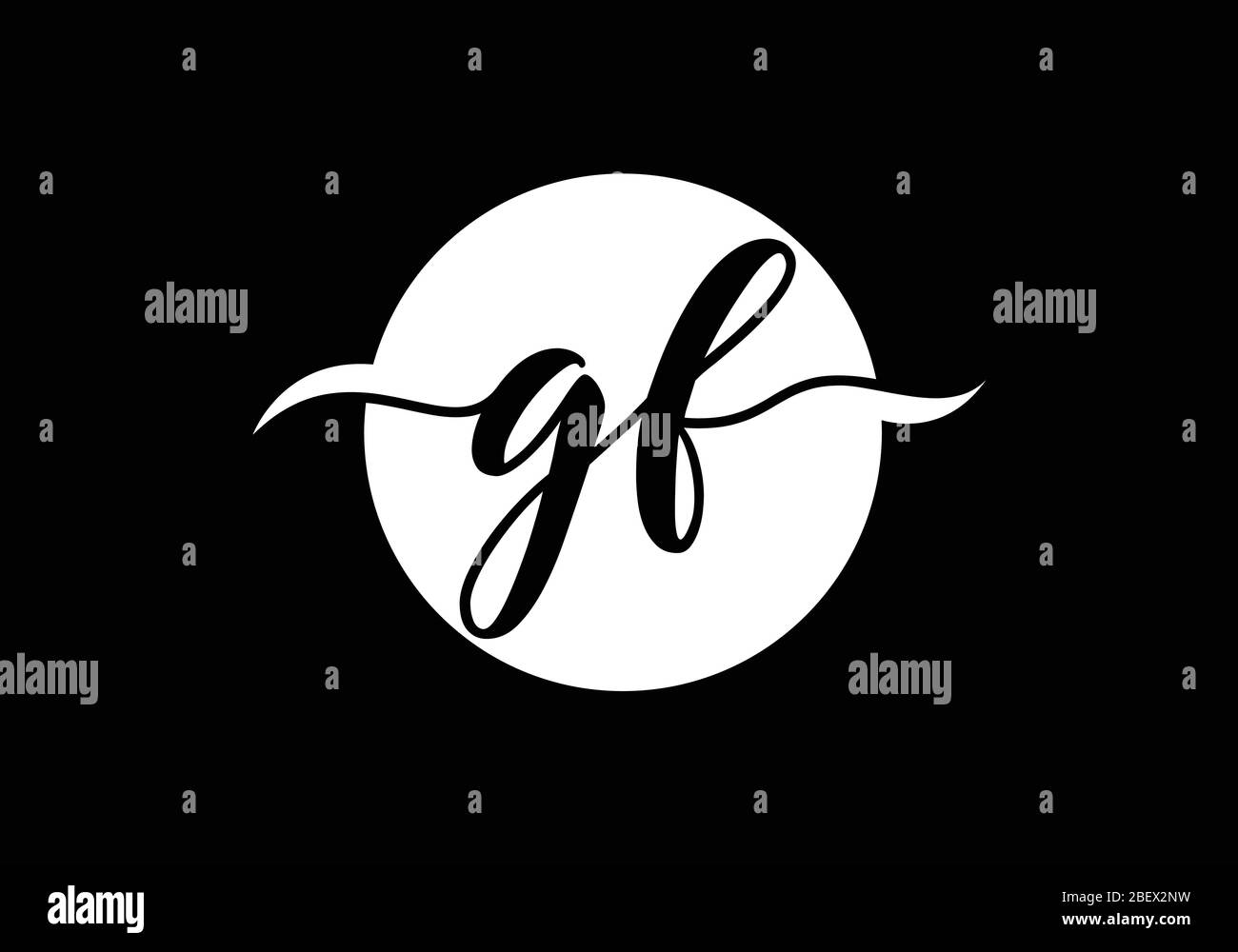 Initial Monogram Letter G F Logo Design Vector Template. GF Letter Logo ...