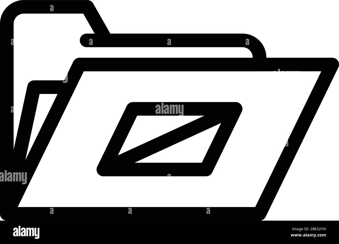 File folder icon, outline style Stock Vector Image & Art - Alamy