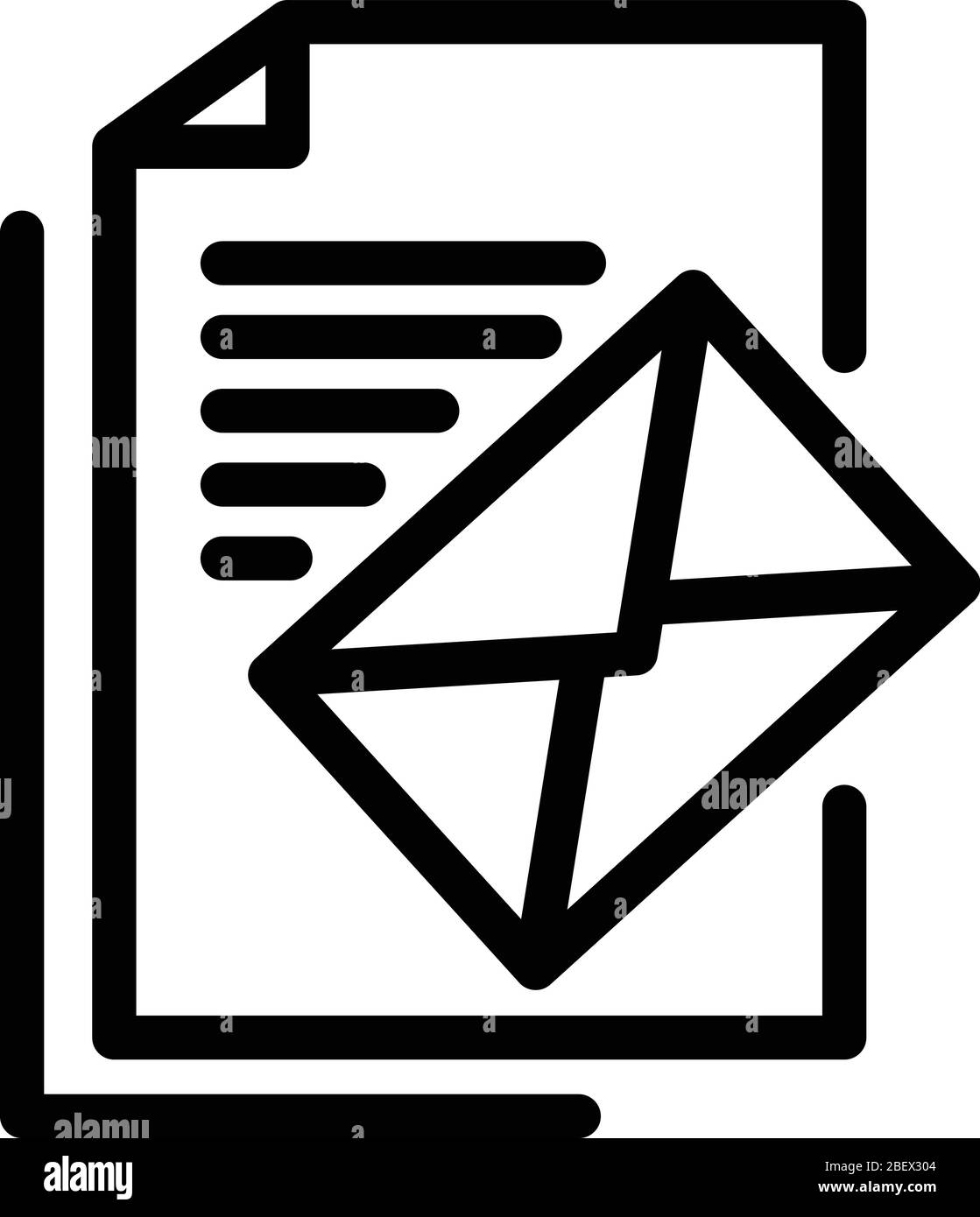Mail paper icon, outline style Stock Vector Image & Art - Alamy