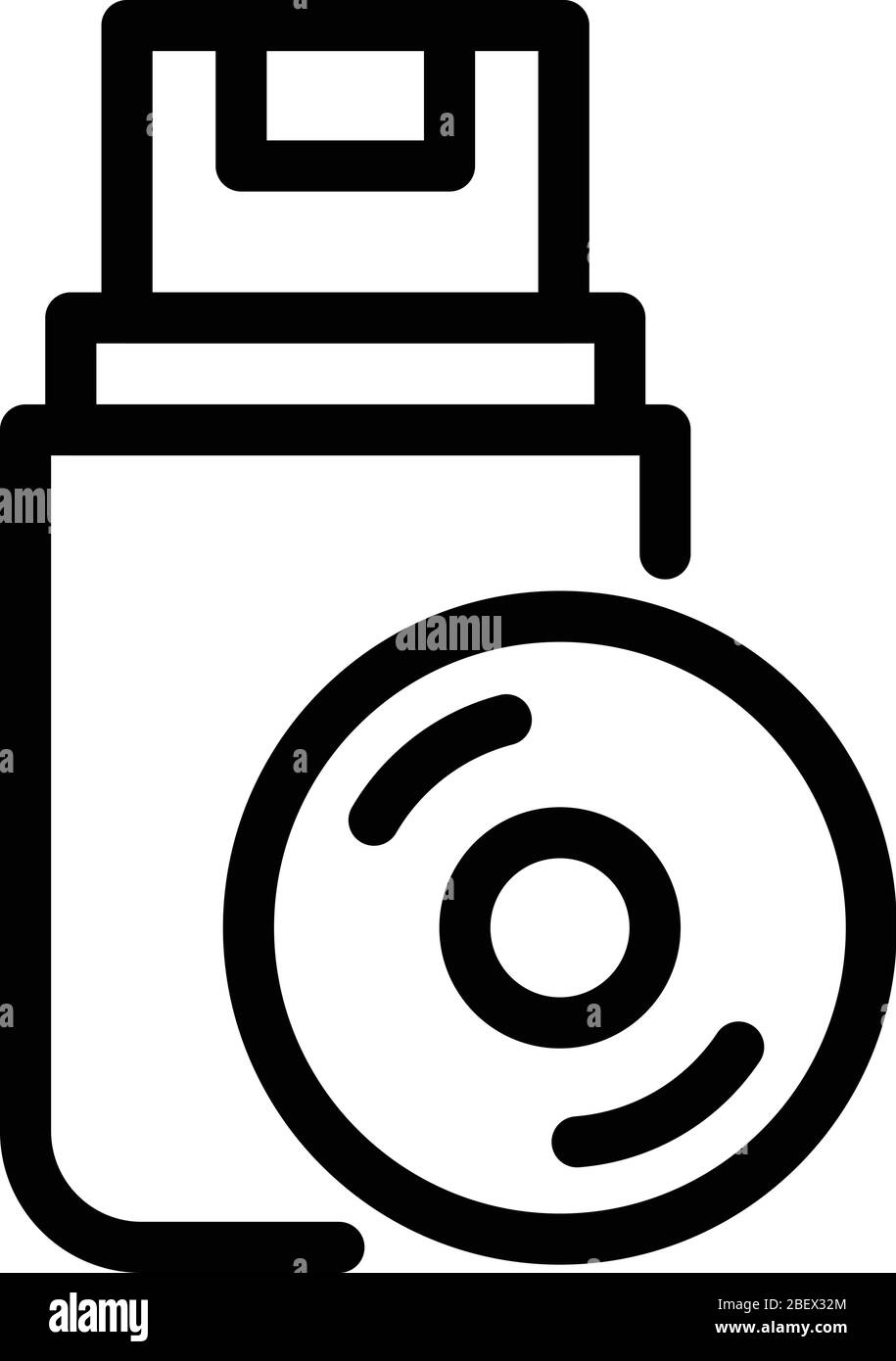 Audio data usb icon, outline style Stock Vector Image & Art - Alamy