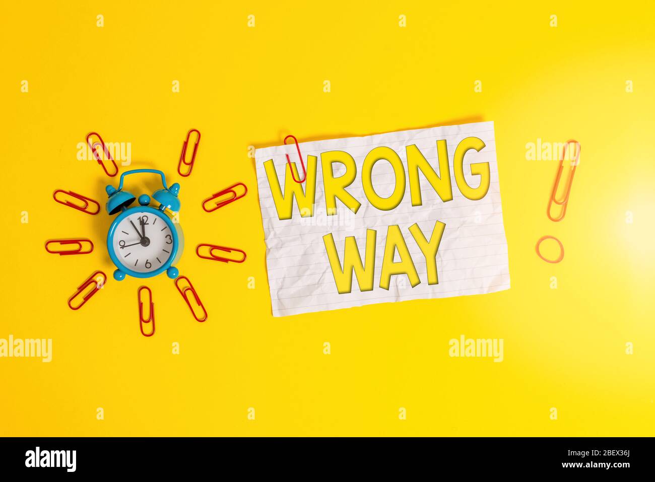 Word writing text Wrong Way. Business photo showcasing taking an ...