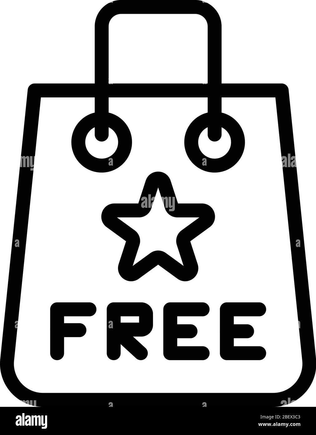 Shopping bag star line Cut Out Stock Images & Pictures - Alamy