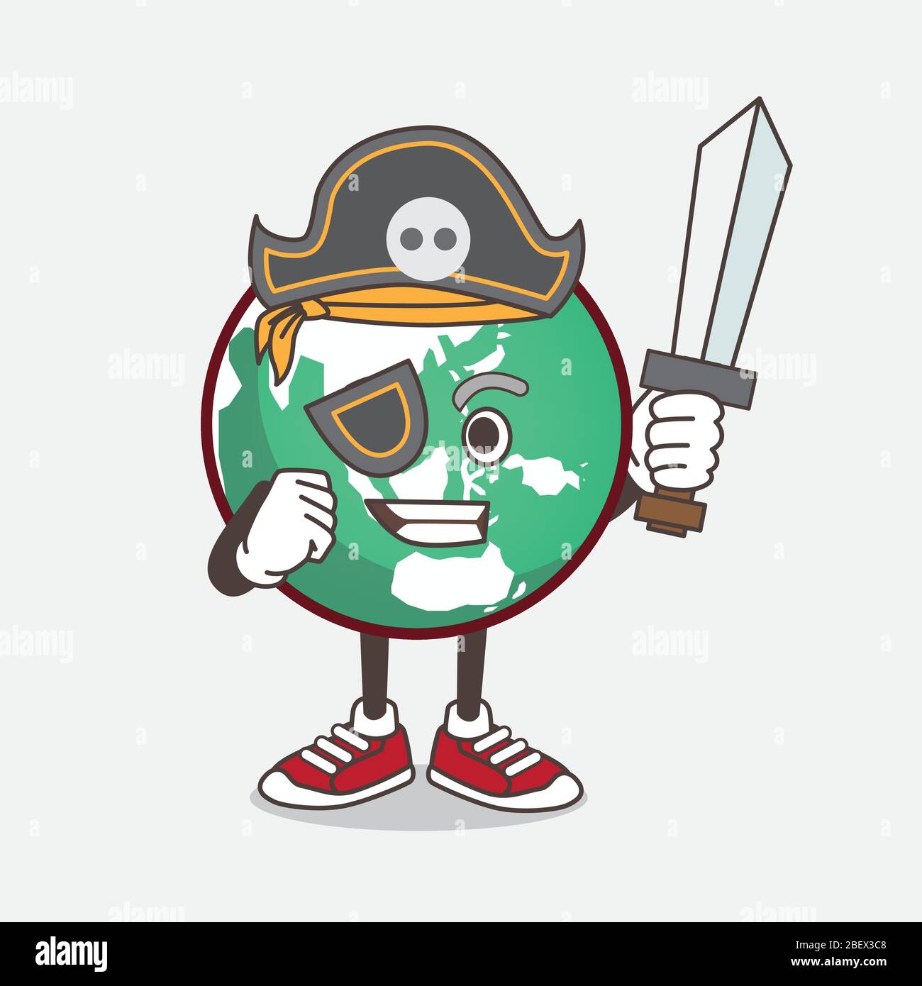 Earth Globe Vector Mascot Illustration Stock Vector Image & Art - Alamy