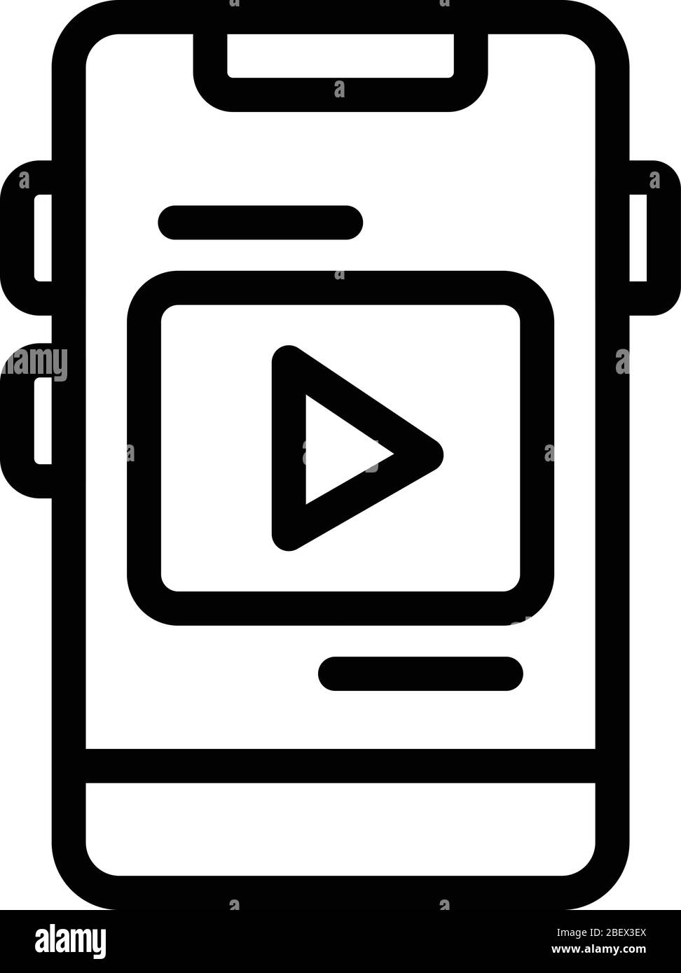 Smartphone video record icon, outline style Stock Vector Image & Art ...