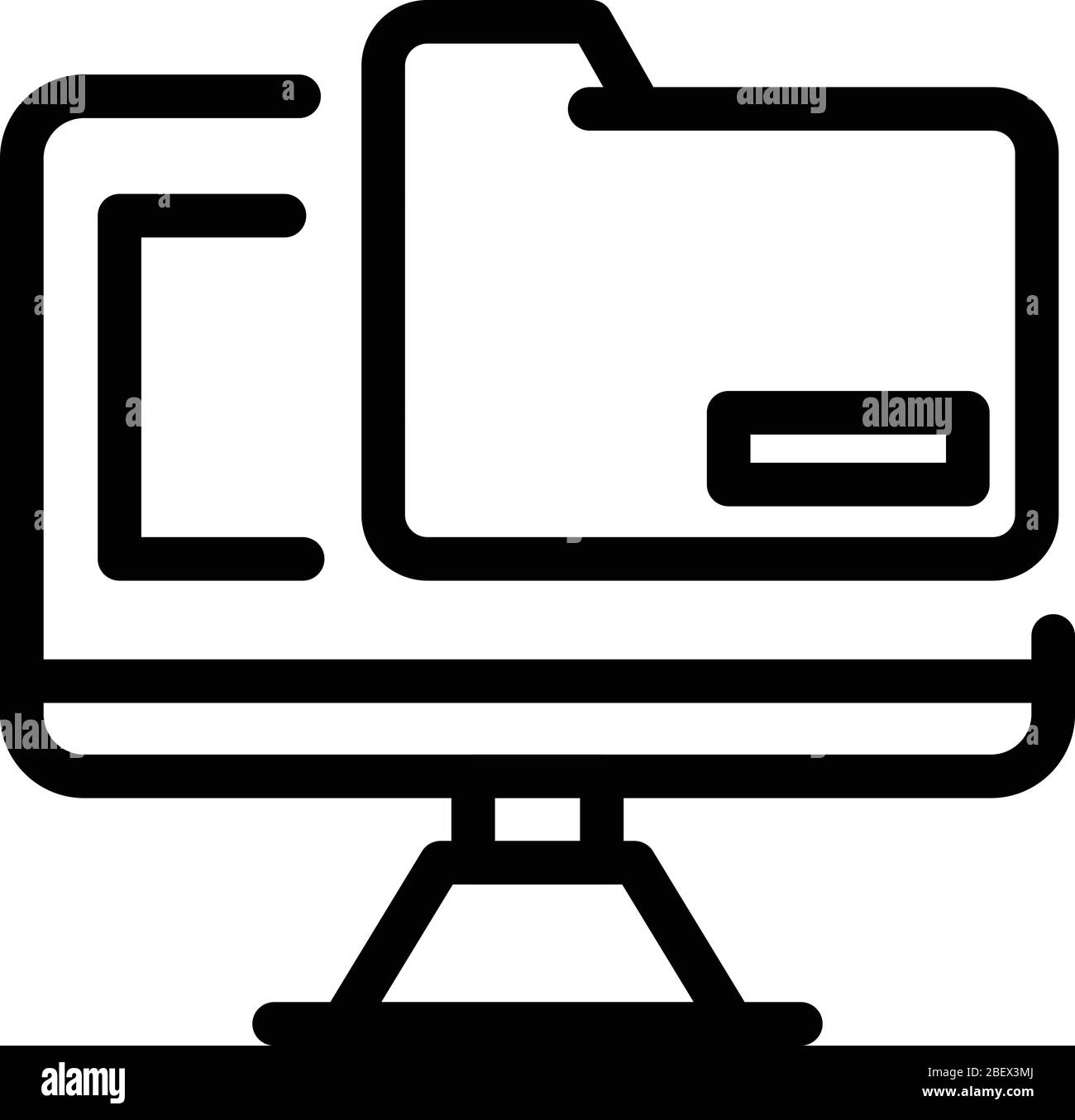 Computer file folder icon, outline style Stock Vector Image & Art - Alamy