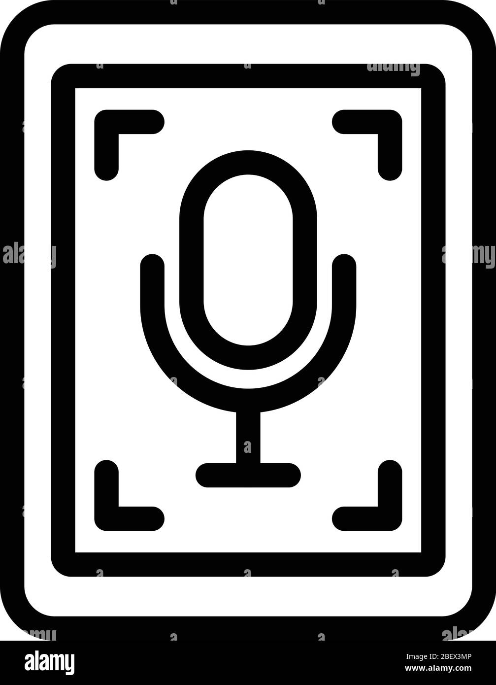 Tablet audio record icon, outline style Stock Vector Image & Art - Alamy