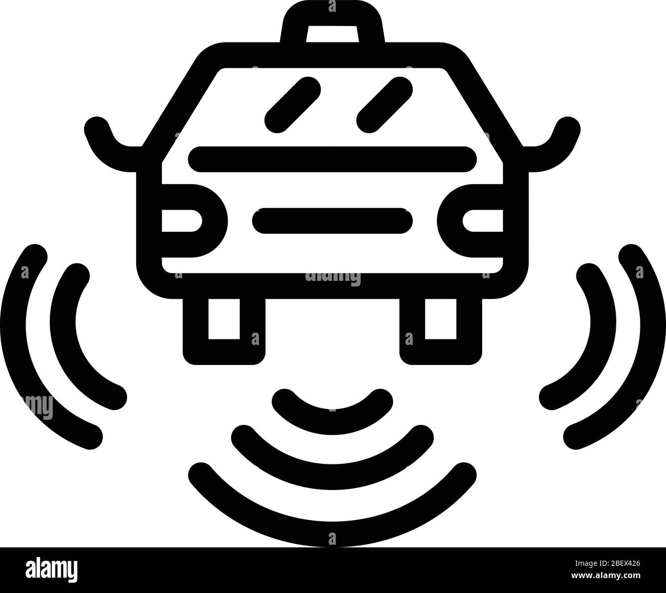 Driverless car taxi icon, outline style Stock Vector Image & Art - Alamy