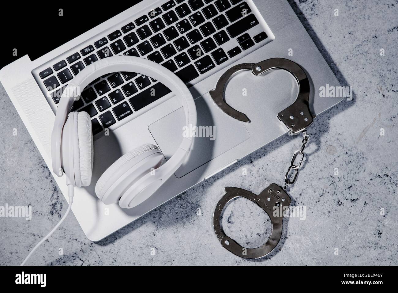 Cyber protection and security concept. Internet hacked computer server ...