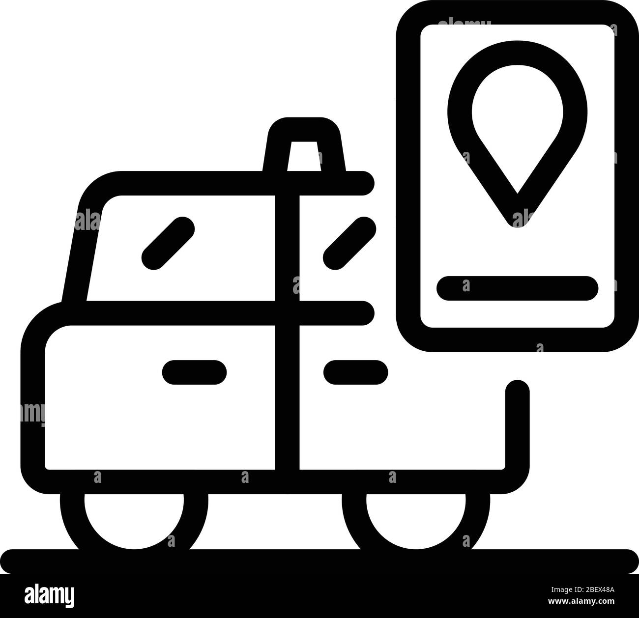 Check smart taxi location icon, outline style Stock Vector Image & Art ...