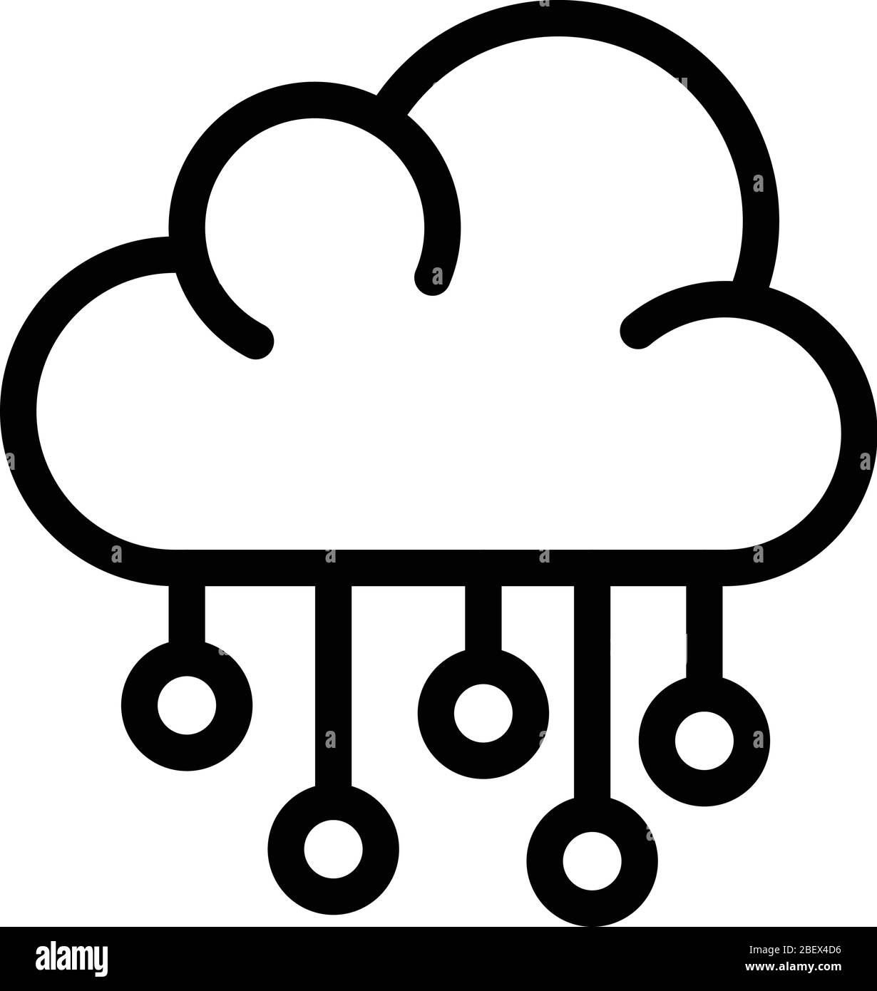 Digital cloud data icon, outline style Stock Vector Image & Art - Alamy