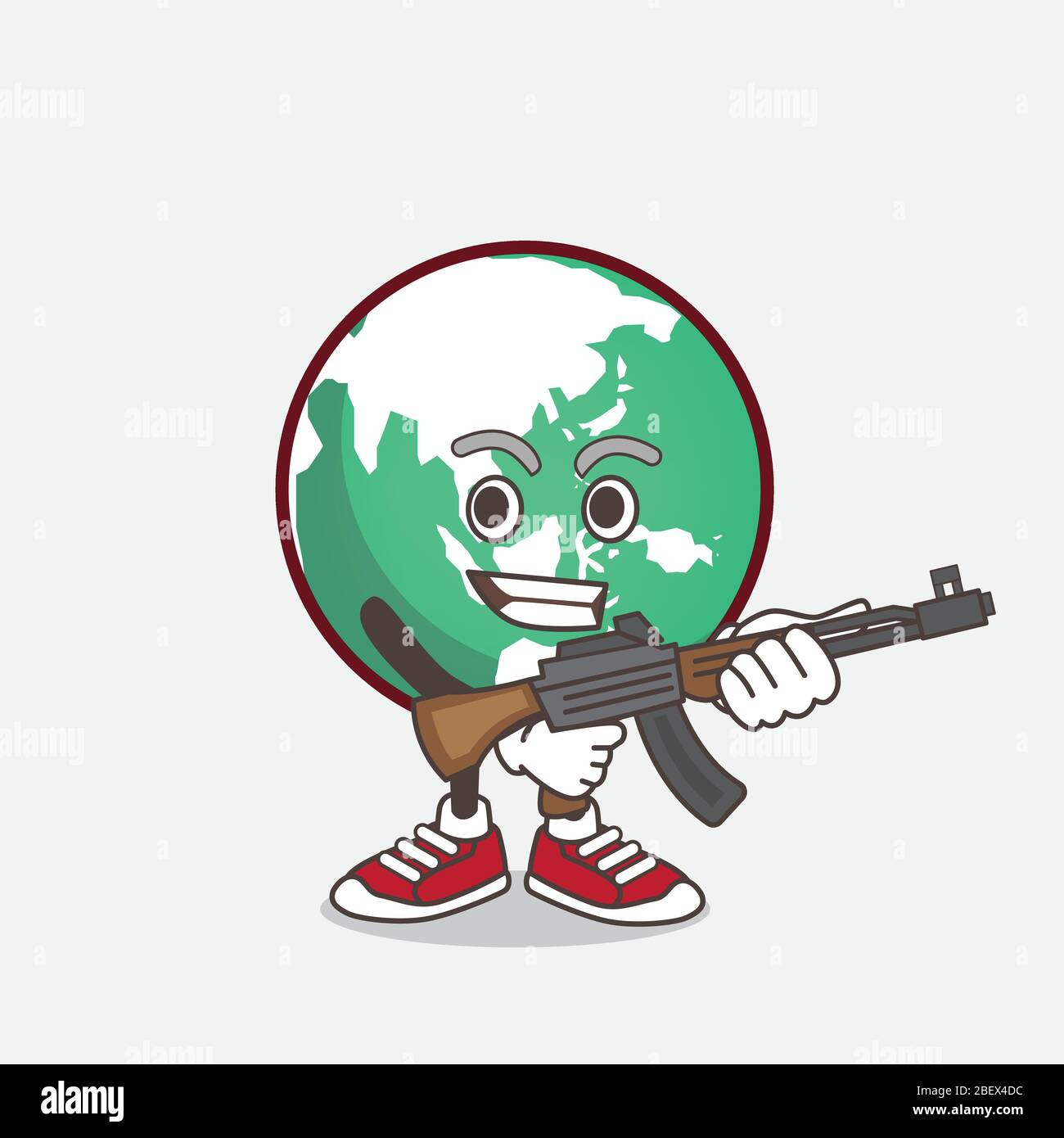Earth Globe Vector Mascot Illustration Stock Vector Image & Art - Alamy