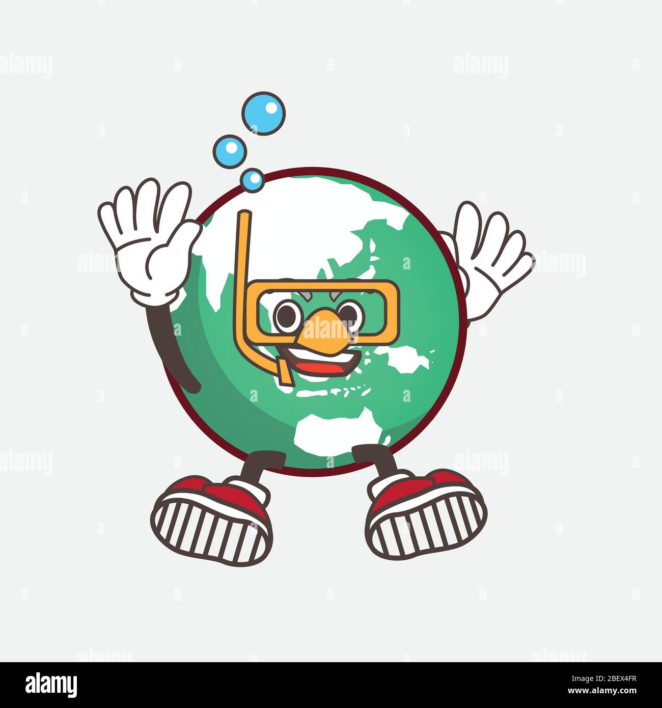 Earth Globe Vector Mascot Illustration Stock Vector Image & Art - Alamy